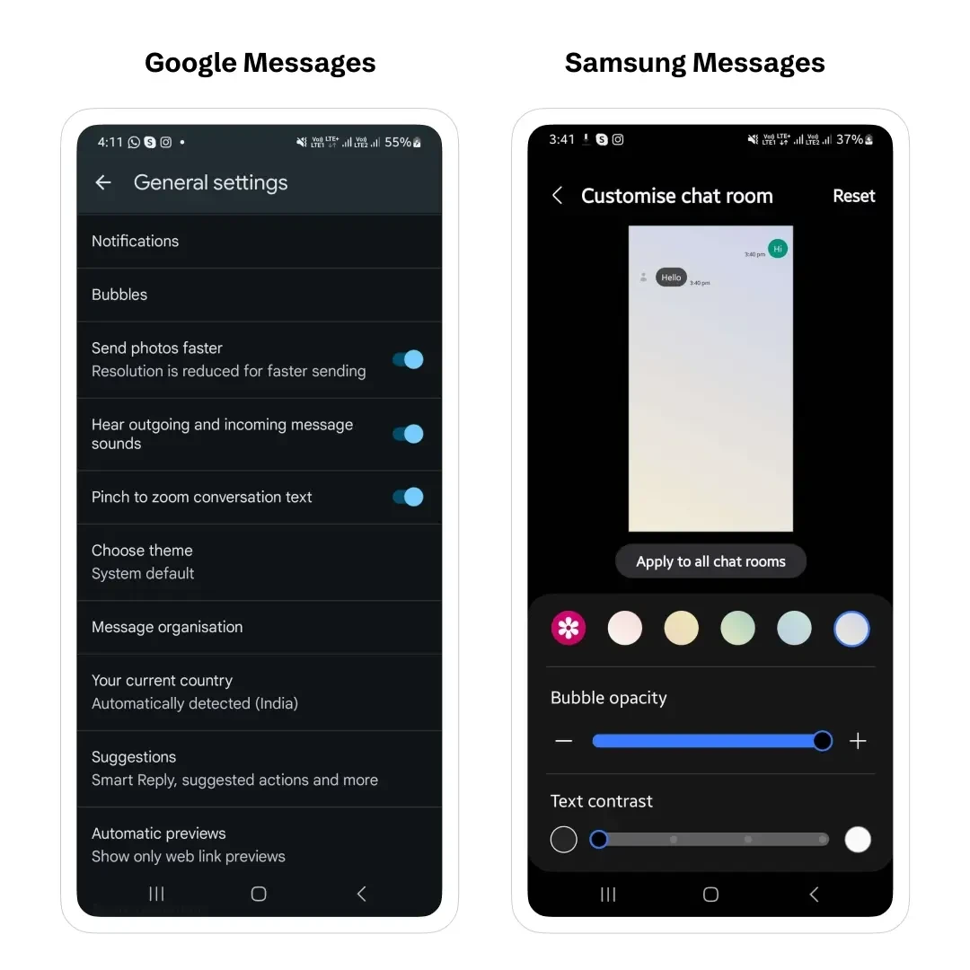 Google Messages vs Samsung Messages: In-depth Comparison