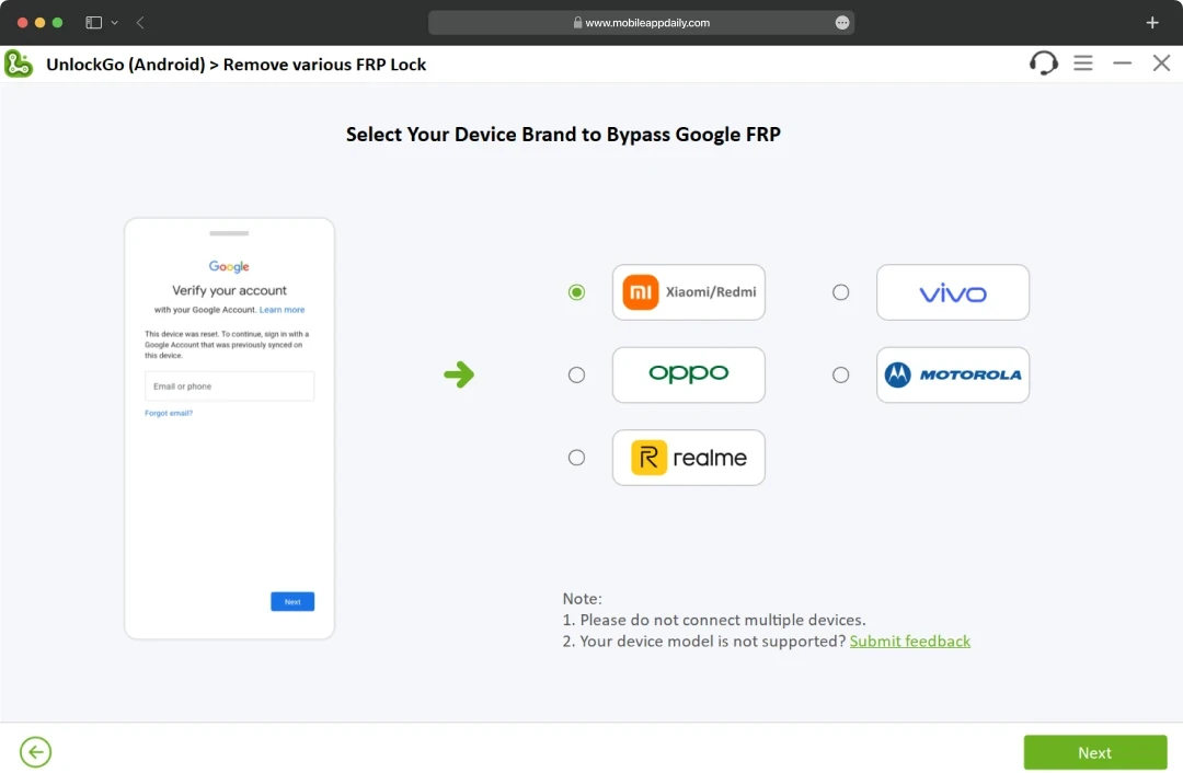 UnlockGo (Android) Review - Unlock FRP and Lock Screen