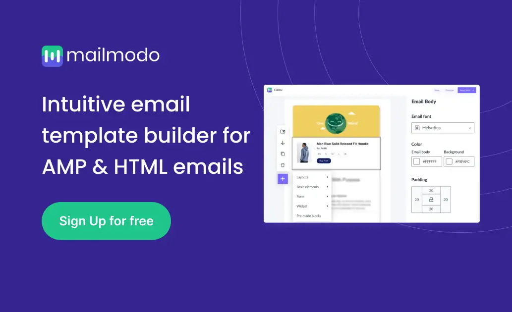 Best Free HTML & AMP Email Template Builder From Mailmodo