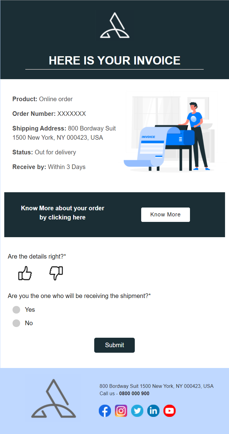 Email Invoice Template