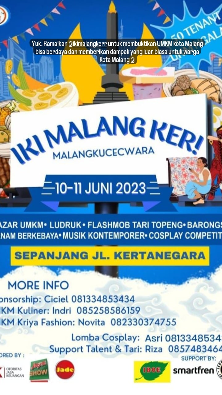 Malanghub - Berita - 50Tenant Bazaar Dan Pagelaran Seni Budaya Akan ...