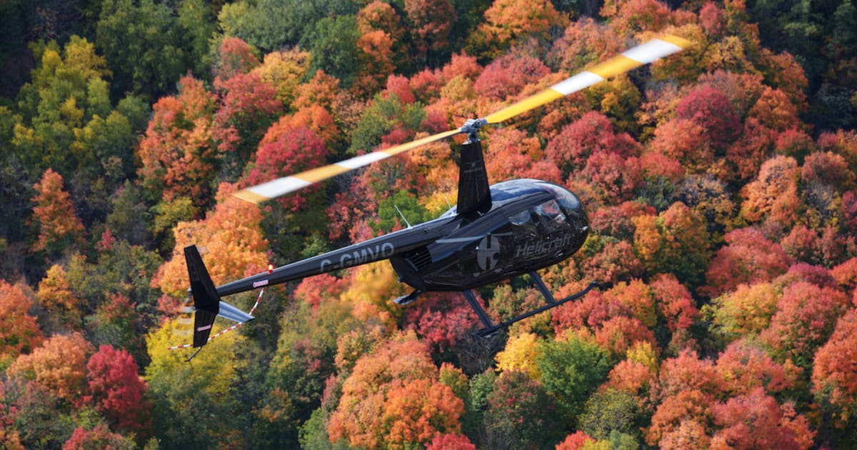 Helicopter Flight over the Forests of Quebec from Montreal | Manawa