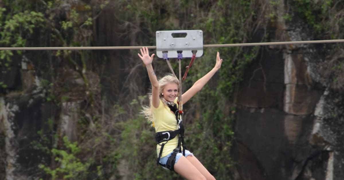 Bridge slide ziplining along Victoria Falls Bridge | Manawa