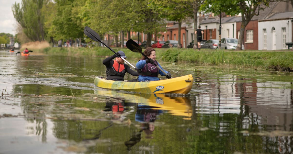 Double Kayak | 2 hours - Kayaking down Dublin's Grand Canal | Manawa
