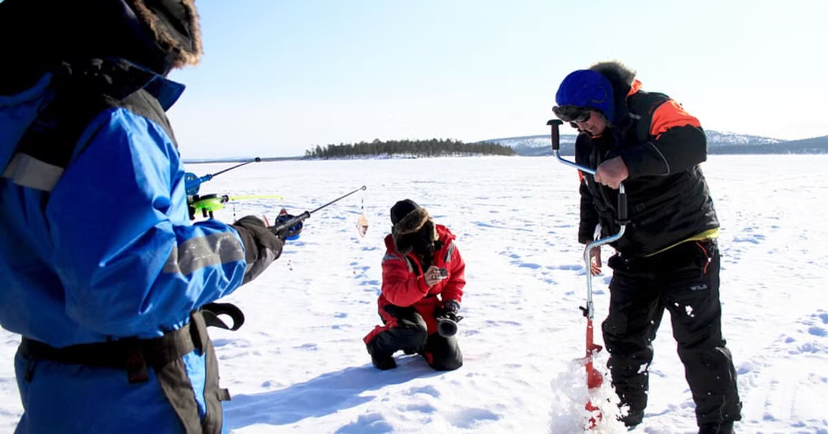 Ice Fishing Safari and Reindeer Experience at Lake Inari from Ivalo ...
