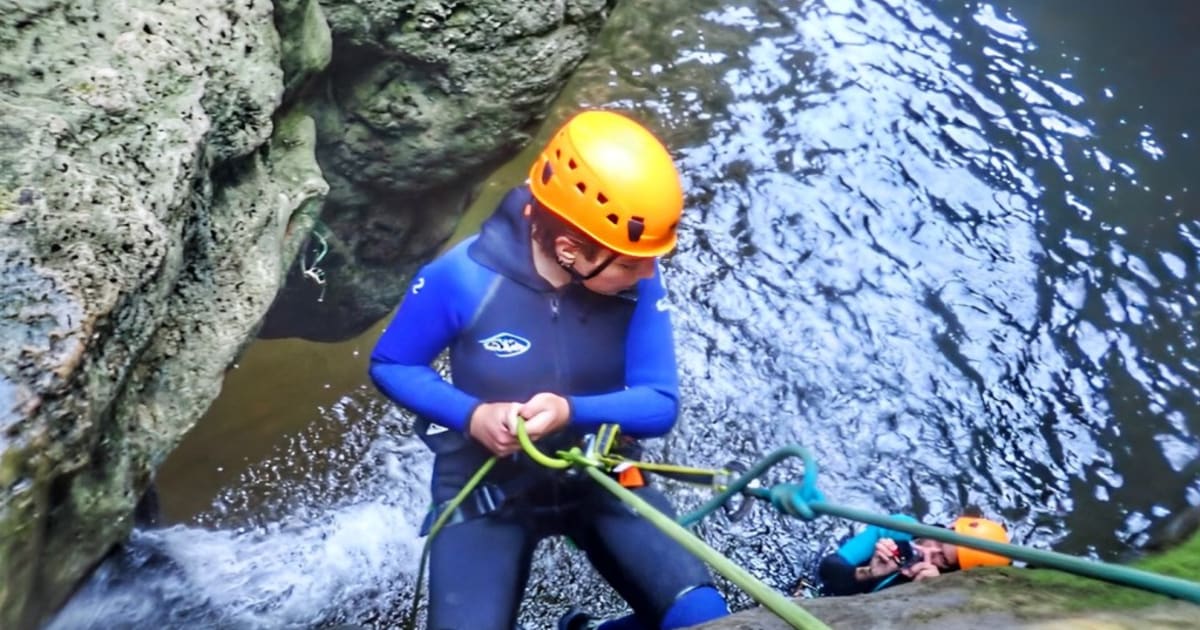 Canyoning in the Estret del Castellar in Castellar del Vallès, near ...