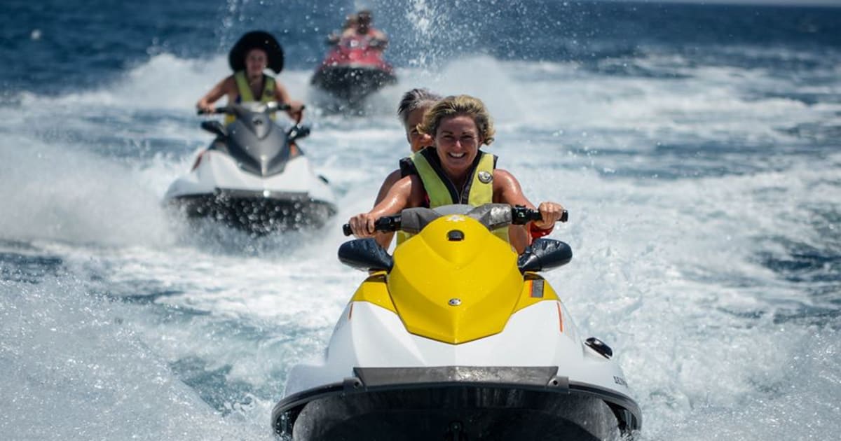 South Coast - Jet Ski Safari Southern Santorini from Saint George Beach ...