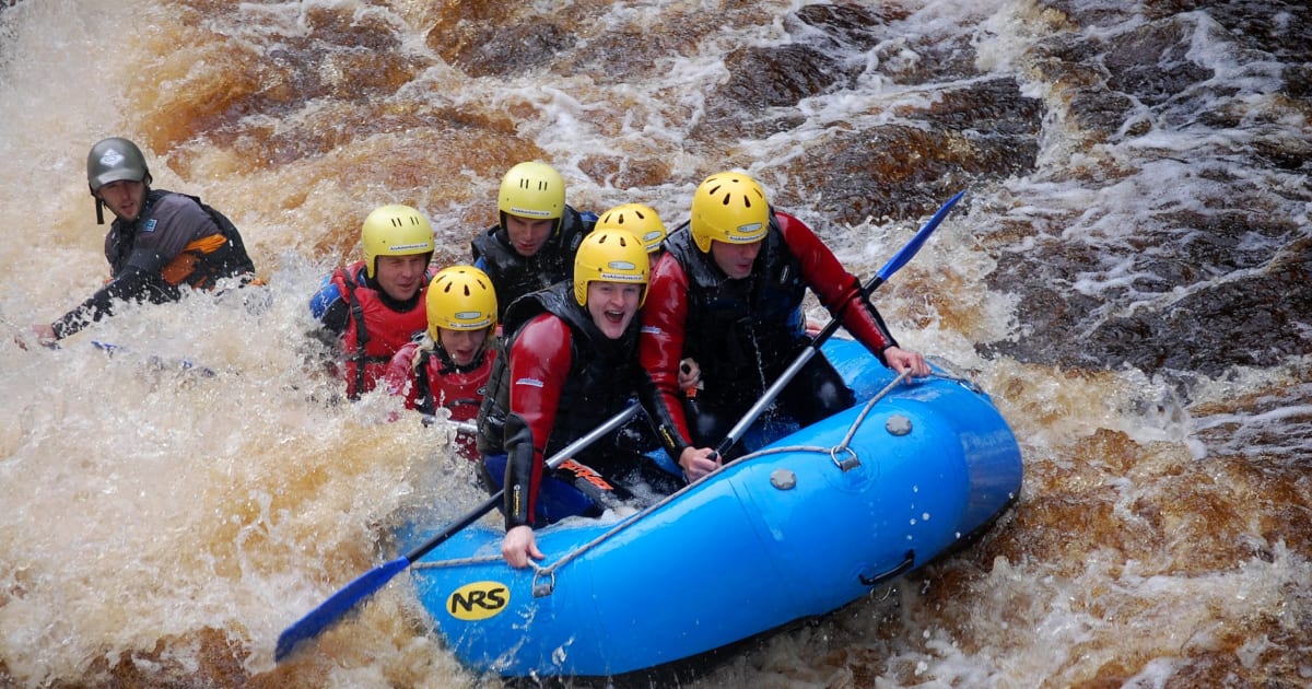 White Water Rafting & Cliff Jumping on the Findhorn River, near ...
