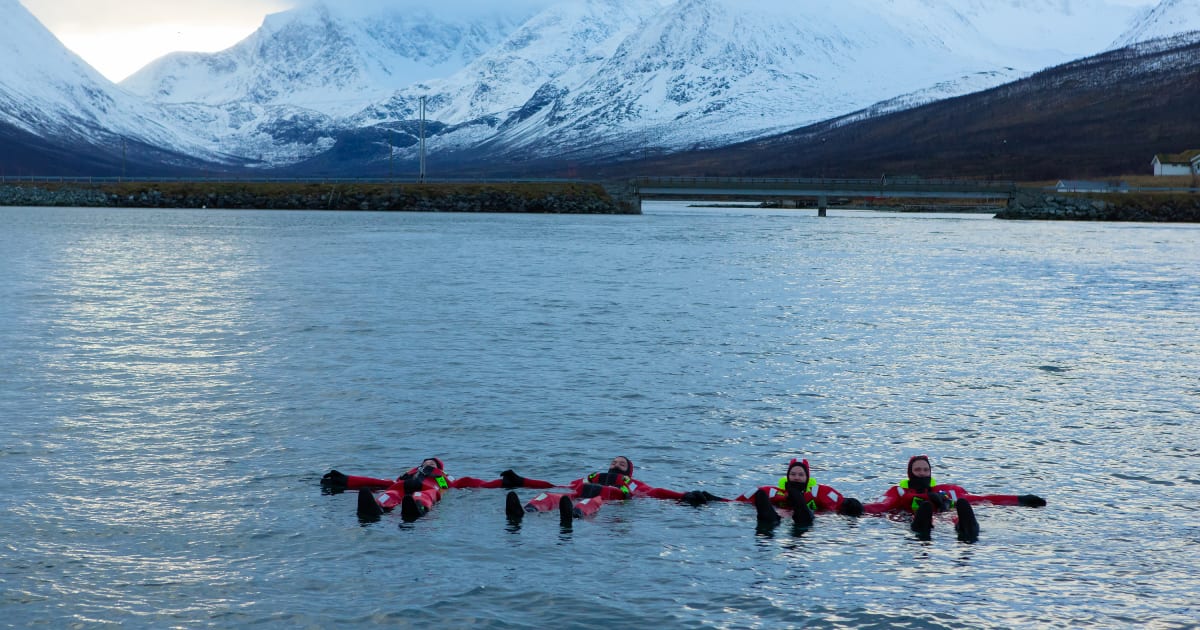 Ice Floating in the Arctic Waters from Nord Lenangen in the Lyngen Alps ...