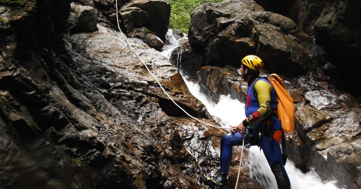 Classic Canyoning in Sorba Canyon near Alagna Valsesia, Aosta Valley ...