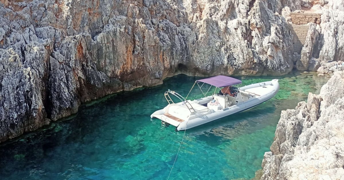 Private Boat Tour to Katholiko Bay and Seitan Limani from Chania, in ...