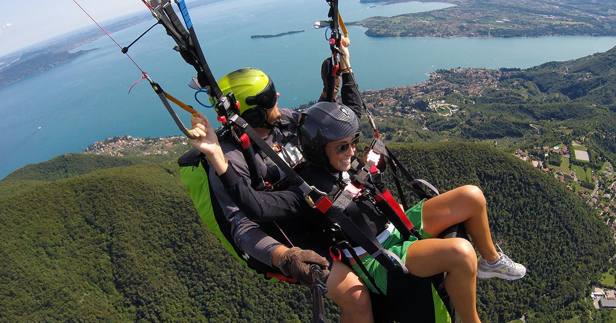 Tandem Paragliding Flight over Lake Garda from Gardone Riviera | Manawa
