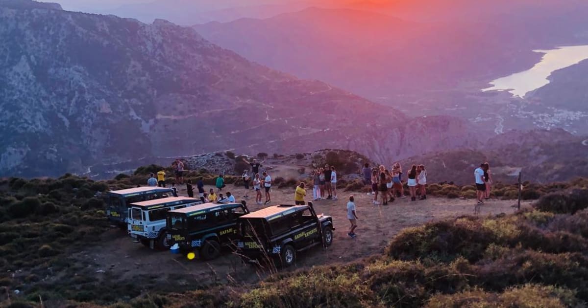 Guided 4x4 Sunset Jeep Safari in Crete from Hersonissos | Manawa