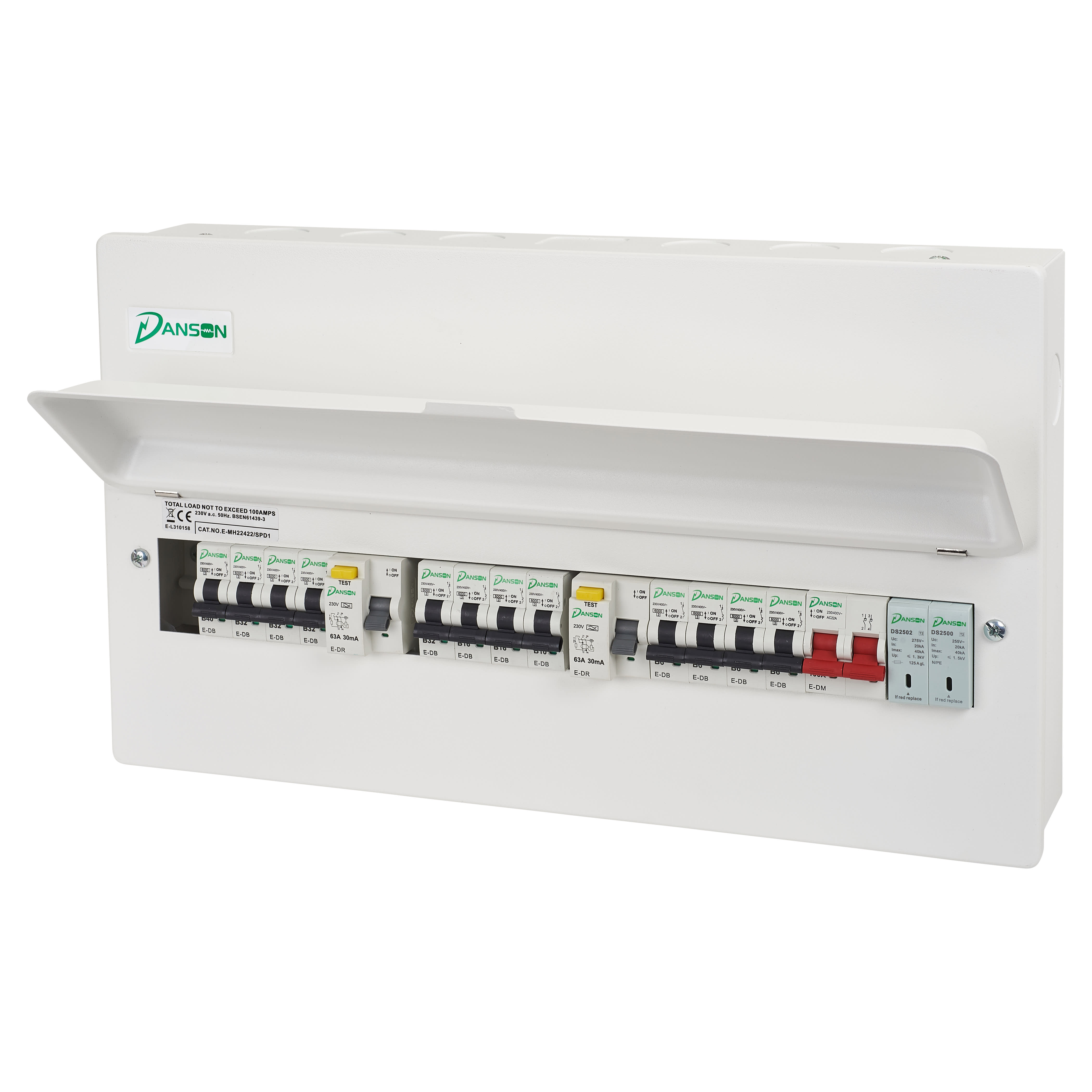 Danson Split Load Dual RCD 22 Modules Metal Consumer Unit SPD - 2 x ... Danson Split Load Dual RCD 22 Modules Metal Consumer Unit SPD - 2 x ...