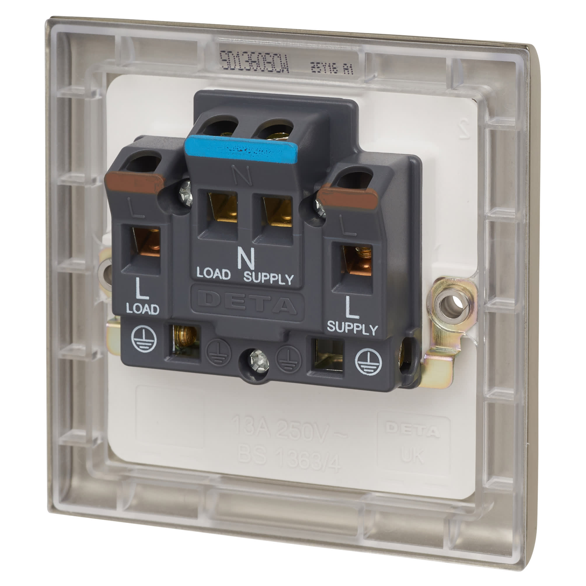 Deta Slimline 13A 1 Gang Unswitched Fuse Spur Unit - Stainless Steel ... Deta Slimline 13A 1 Gang Unswitched Fuse Spur Unit - Stainless Steel ...