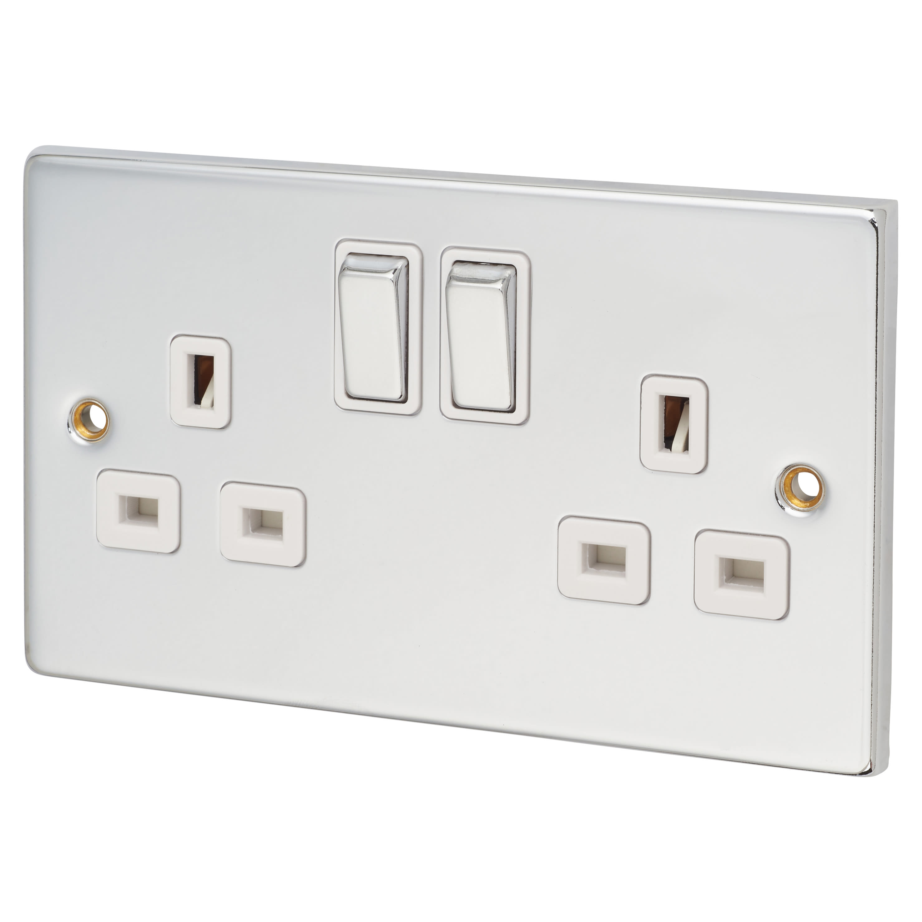 Click Scolmore Deco 13A Ingot 2 Gang Switched Double Pole Socket ... Click Scolmore Deco 13A Ingot 2 Gang Switched Double Pole Socket ...