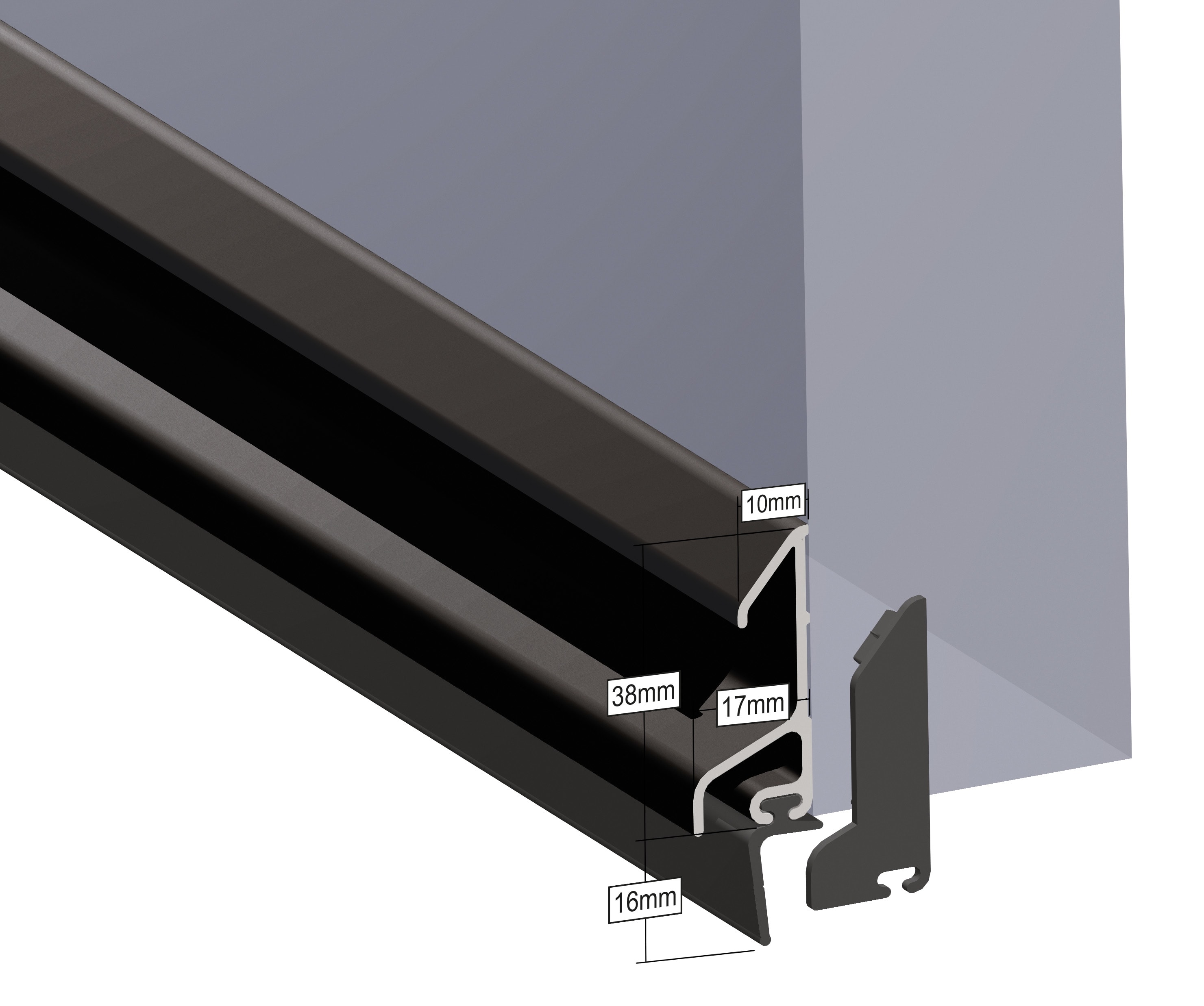 Stormguard XRD Rain Deflector with Rubber Seal - 914mm - Black ...