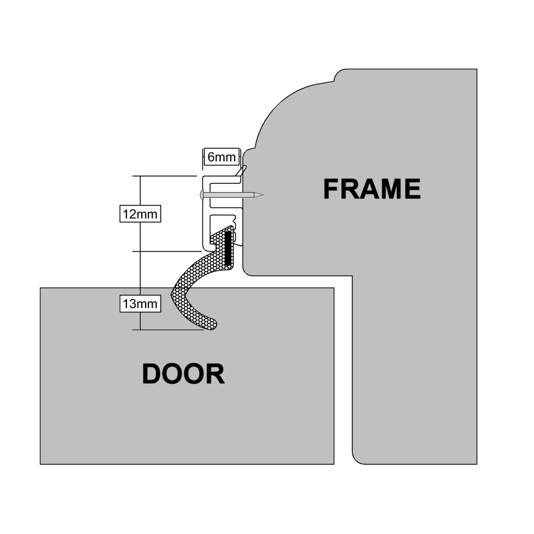 Weatherguard Bottom Door Brush Seal 914mm Satin Anodised Aluminium ...