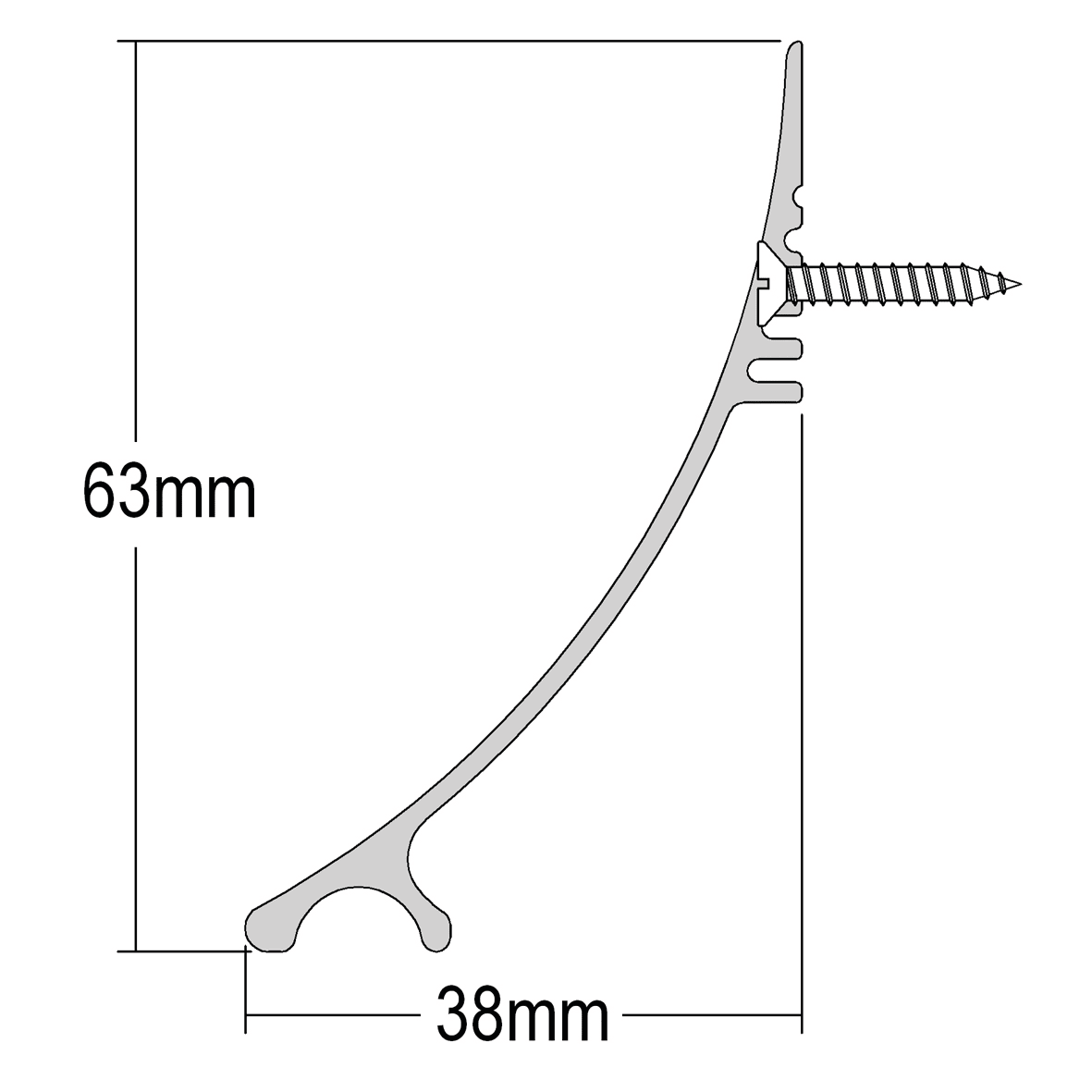 Stormguard SG100 Threshold - 2000mm - Silver | IronmongeryDirect | Same ...