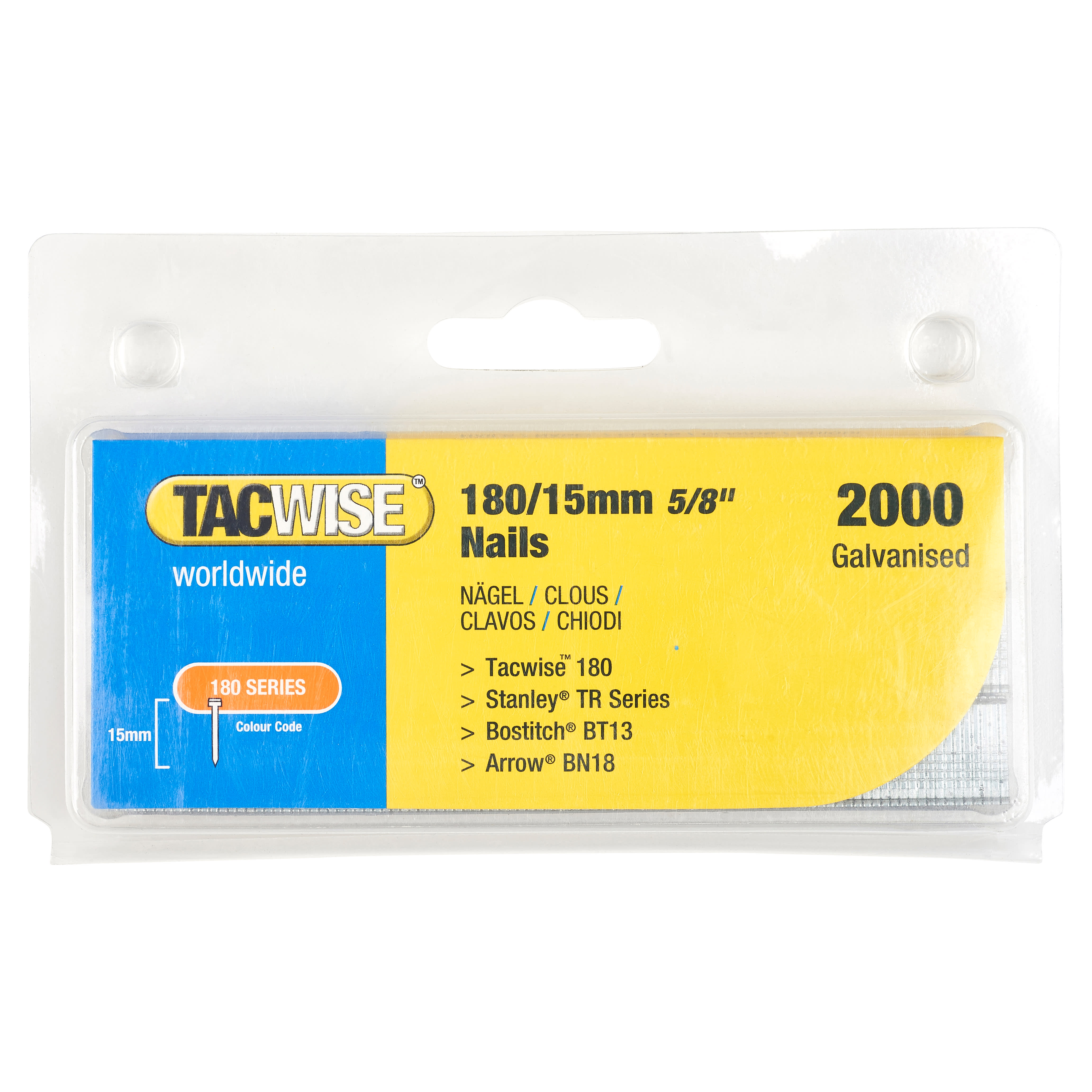 Tacwise 180 Series Nails - 18 Gauge - 35mm Nails - Galvanised - Pack ...