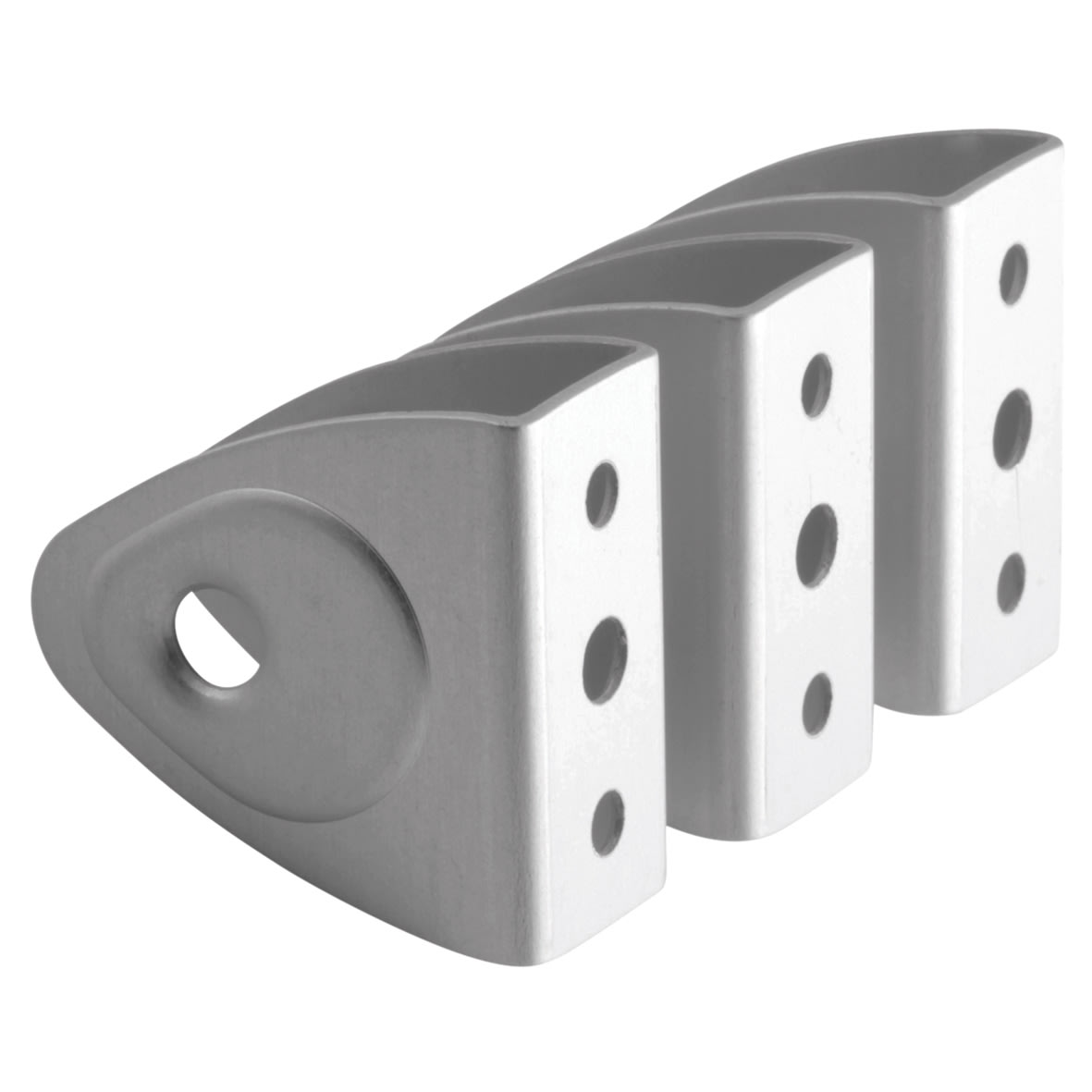 Hex Headed Bolt Through Fixing - Satin Anodised Aluminium - 12-13mm ...