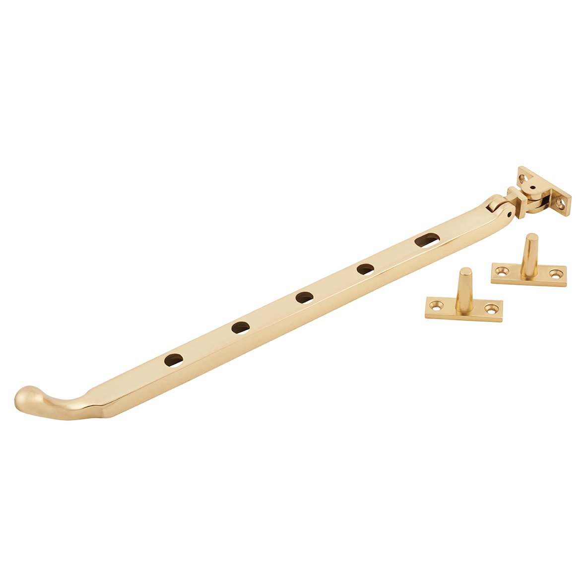 Altro Cast Bulb End Casement Hook & Plate Fastener - Polished Brass ...