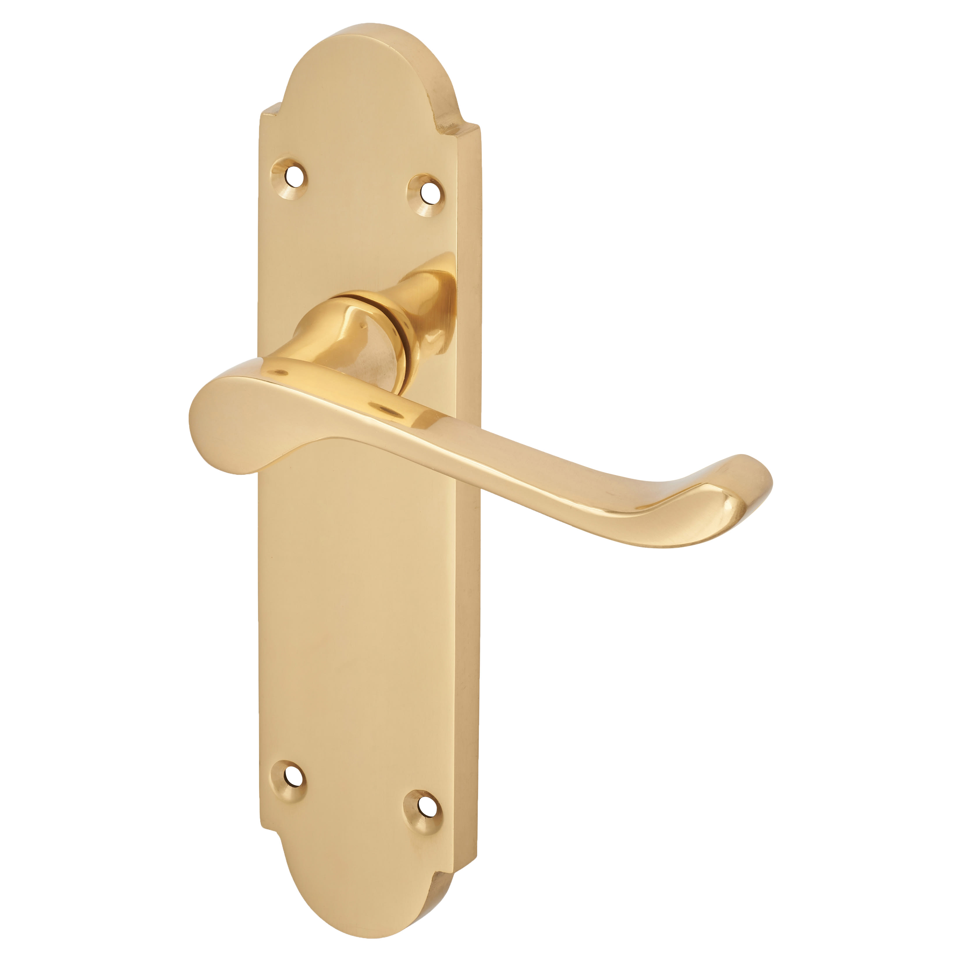 Touchpoint Victorian Summer Door Handle - Latch Set - Polished Brass ...