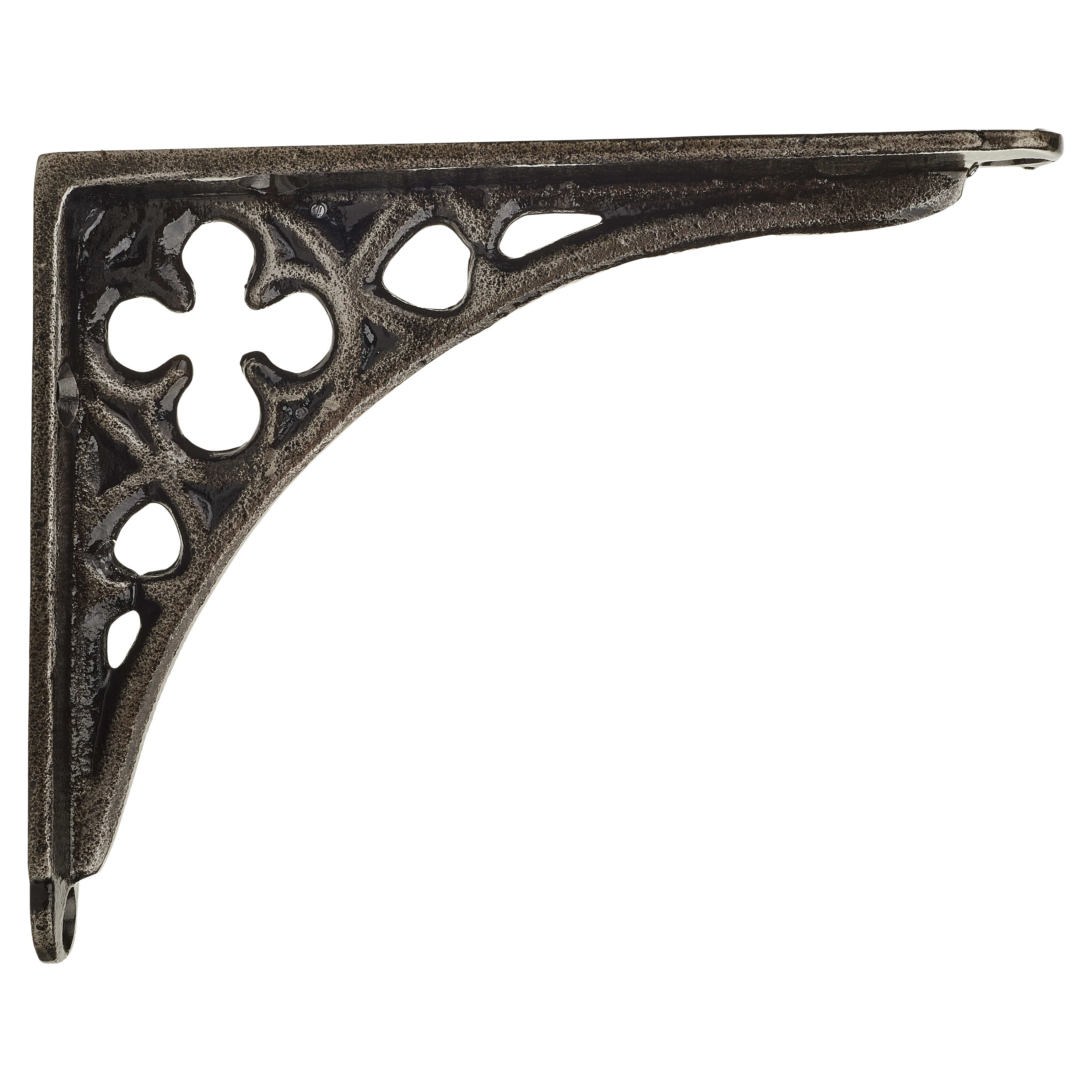 Olde Forge Clover Shelf Bracket - 125 x 100mm - Pewter Effect ...