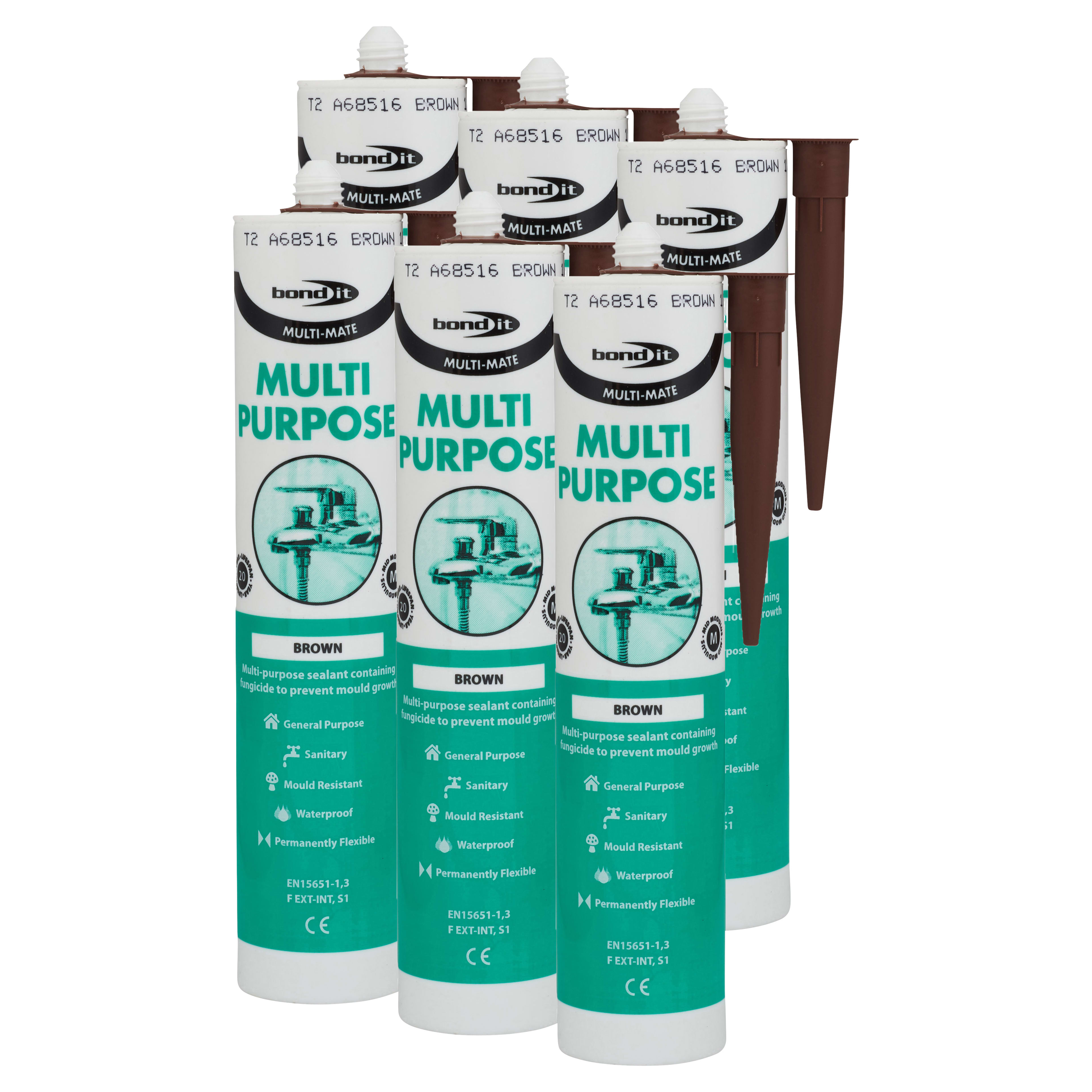 Bond It Multi-Mate Multi-Purpose Silicone - White (Pack of 6 ...