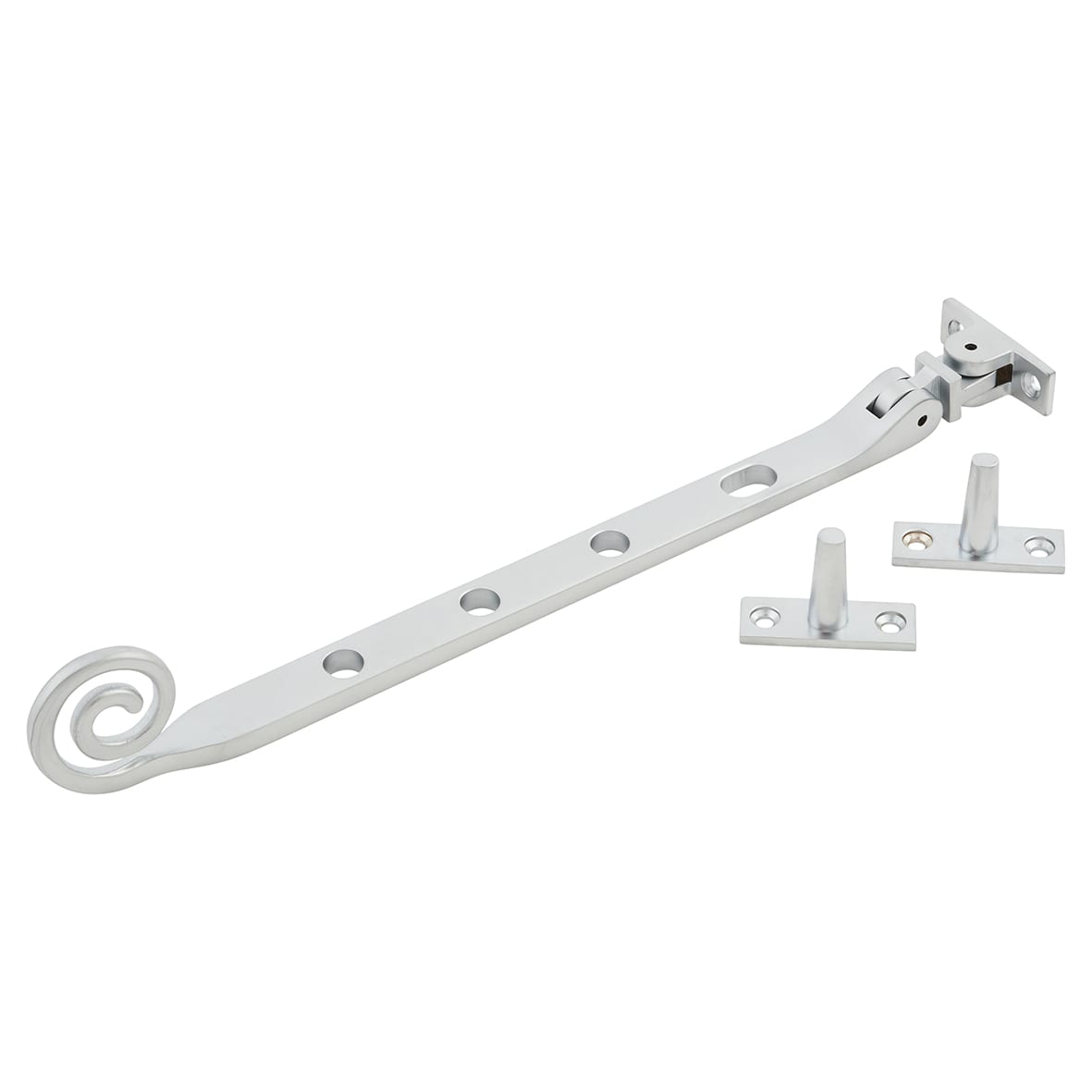 Hampstead Open Curl Casement Window Stay - 10 Inch /250mm - Soft Satin ...