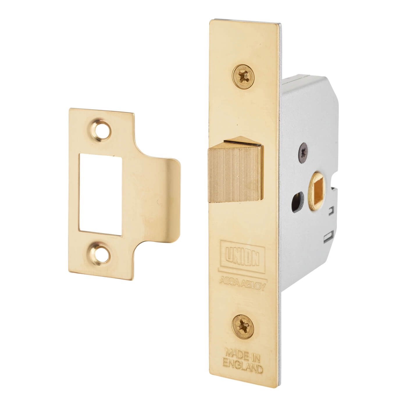 UNION 2226 Bathroom Lock - 77.5mm Case - 57mm Backset - Polished Brass ...