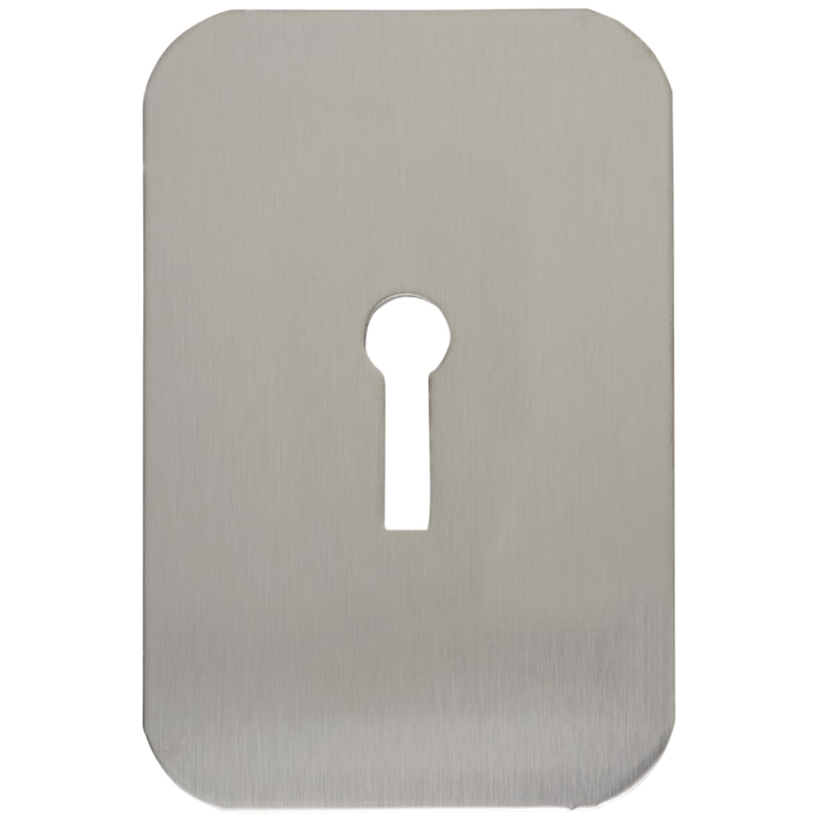 Jumbo Adhesive Fixing Escutcheon - 65.5 x 47.6mm - Euro - Satin ...