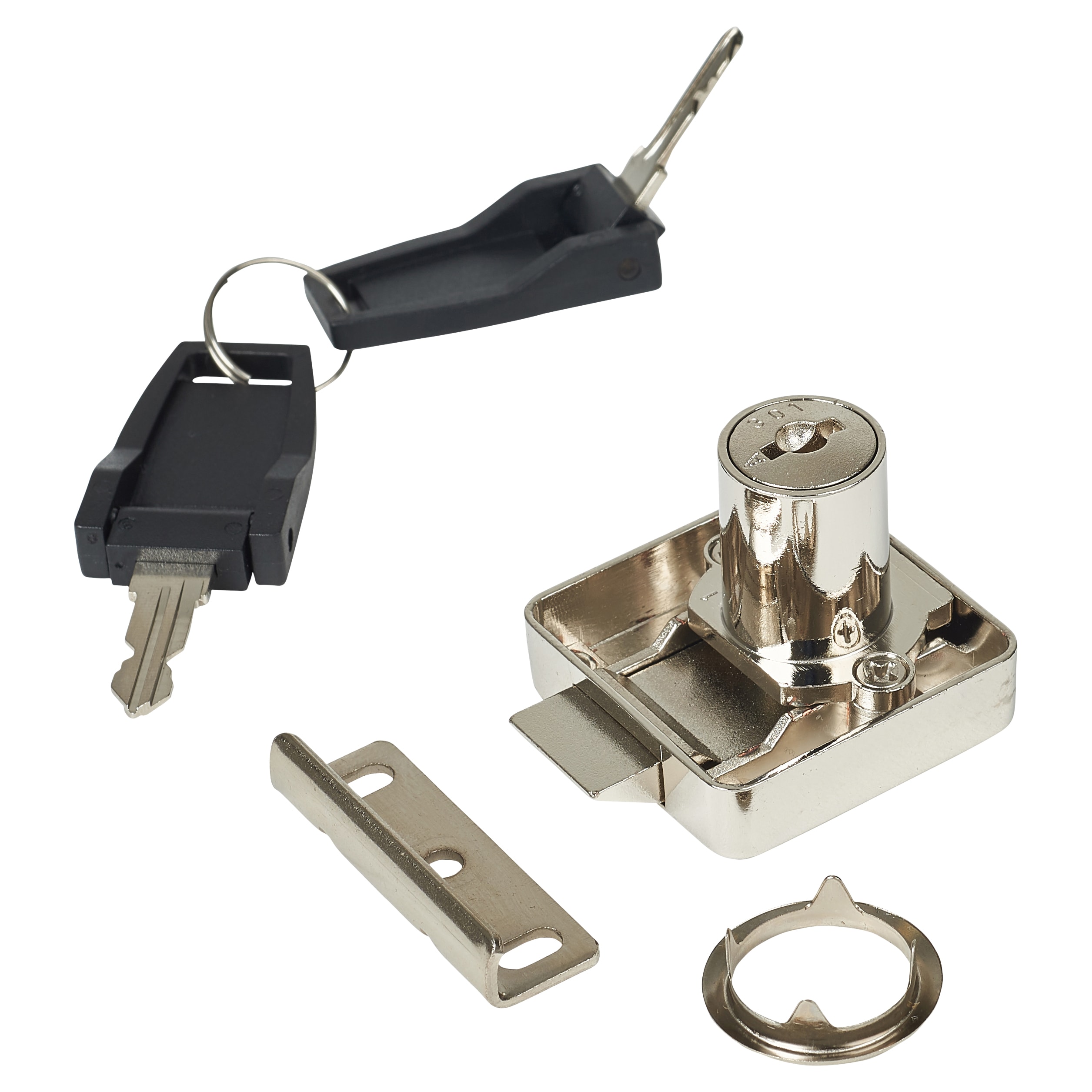 Cabinet Slam Lock - 18 x 22mm - Chrome Plated - Keyed Alike Differ 1 ...