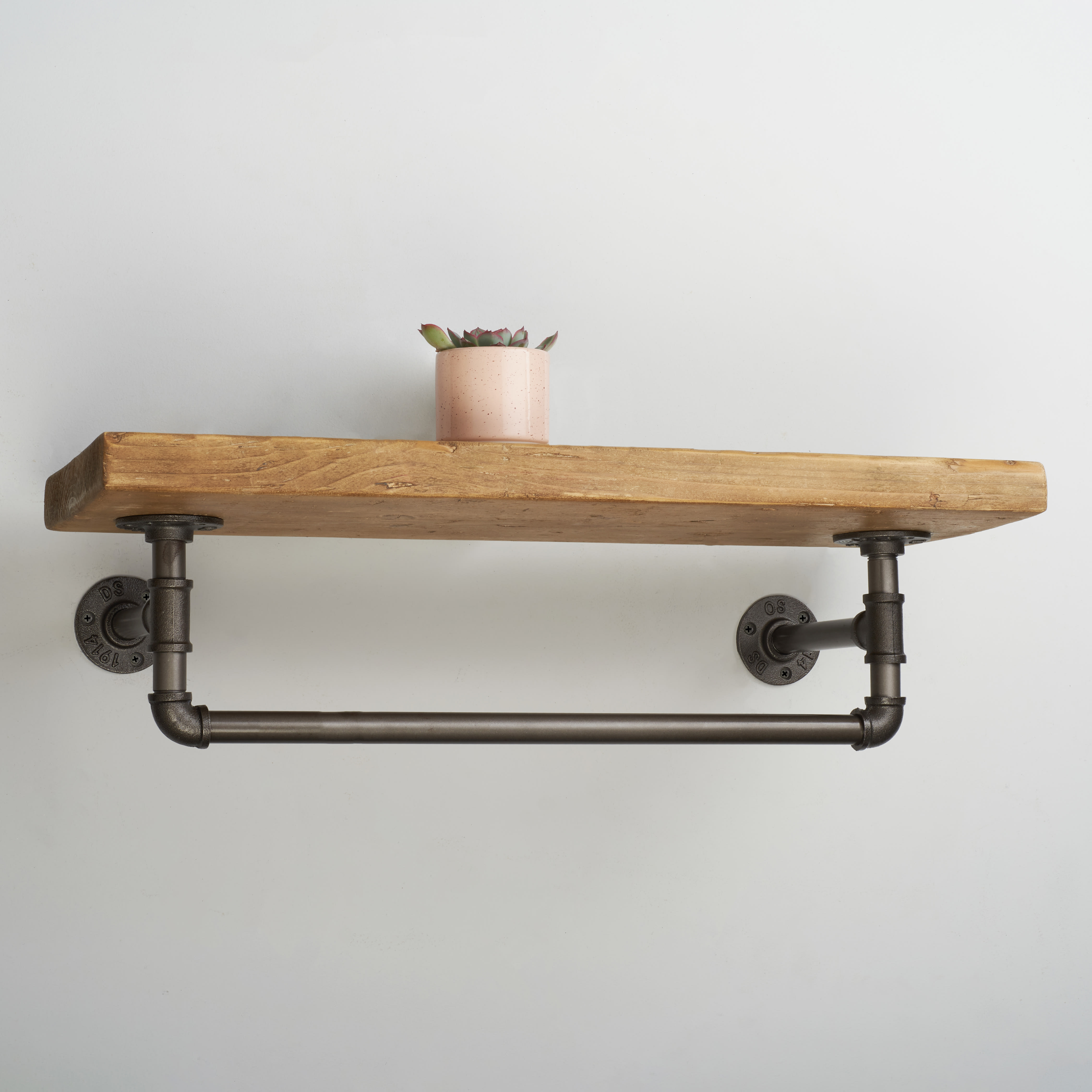 Altro 1/2" Pipe Shelf Kit with Downwards Facing Hanging Rail - Grey ...