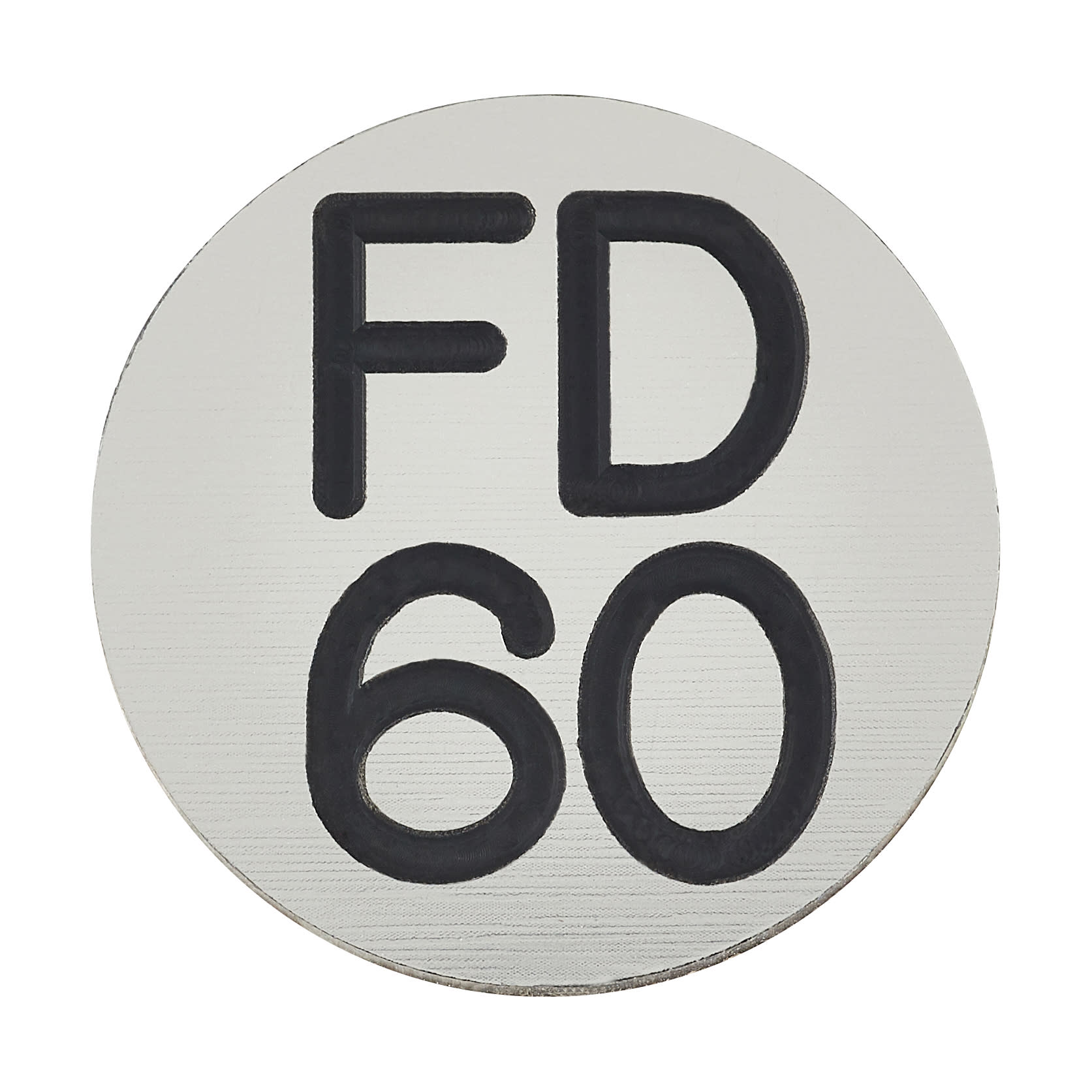FD60 Door Sign Self Adhesive - 25mm - Silver | IronmongeryDirect | Same ...