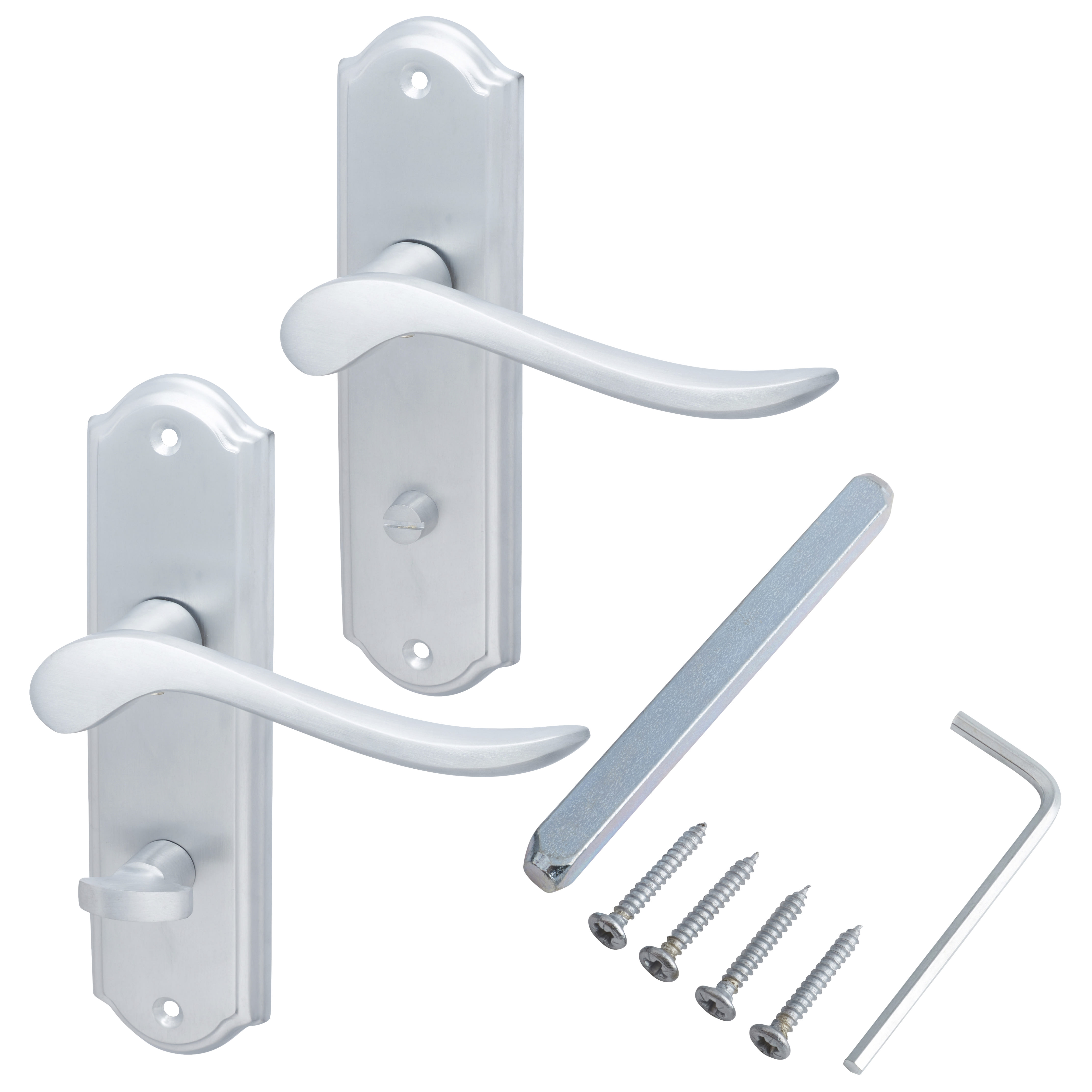 Hampstead Turin Door Handle - Latch Set - Satin Chrome ...
