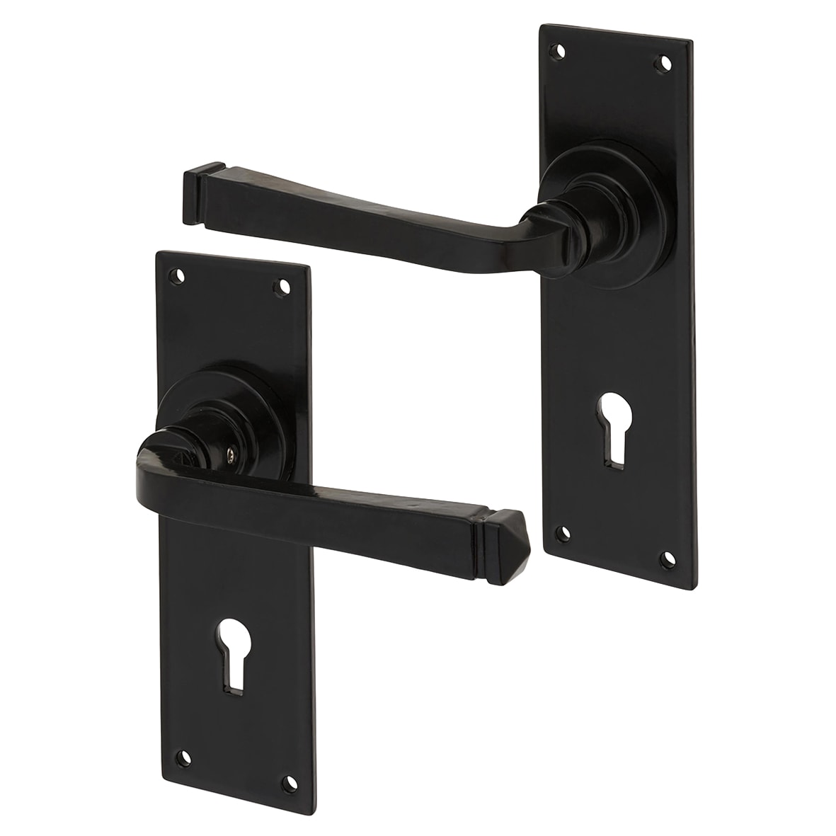 From The Anvil Avon Lock Door Handle - Keyhole - 152 x 48mm - Black ...