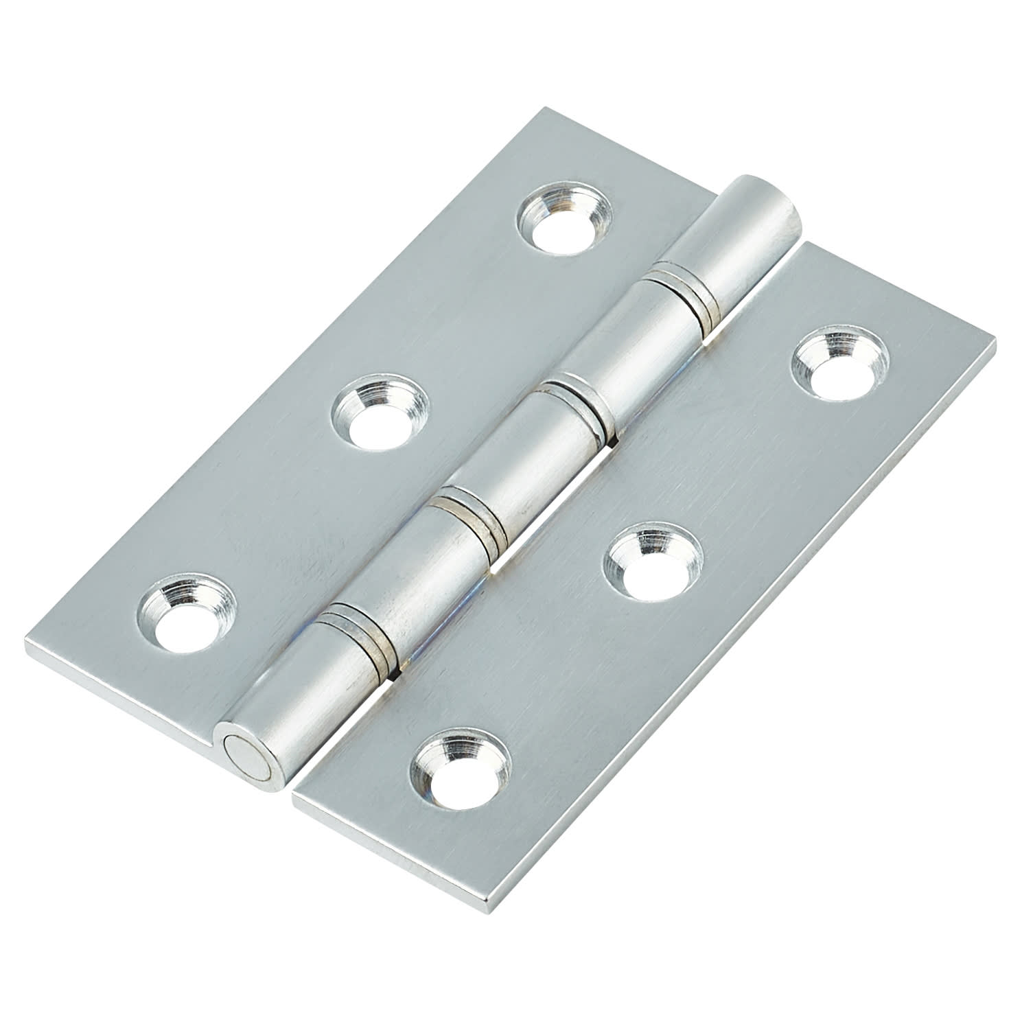 Double Phosphor Bronze Washered Hinge - 75 x 50 x 2.5mm - Satin Chrome ...