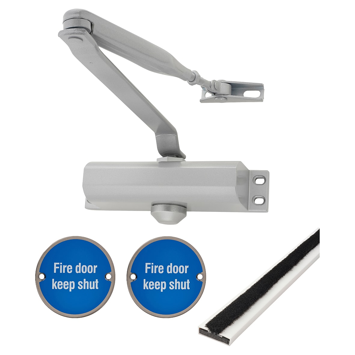 Satin Stainless Lever on Rose Euro Sashlock Fire Door Pack ...