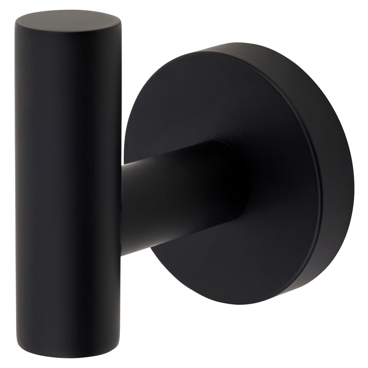 Altro Essential Round Robe Hook - 50 x 63 x 65mm - Matt Black ...