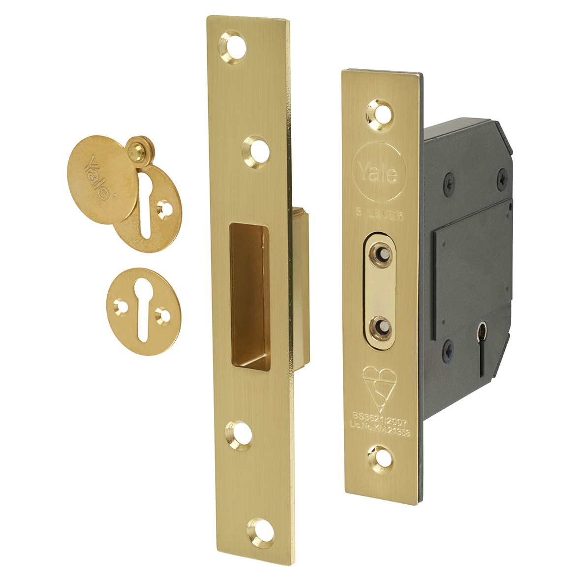 Yale M562 BS3621:2007 5 Lever Deadlock - 76mm Case - 57mm Backset ...