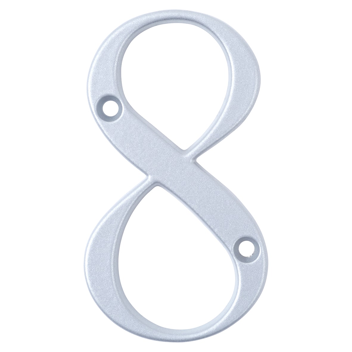 76mm Numeral - 4 - Premium Satin Silver | IronmongeryDirect | Same Day ...