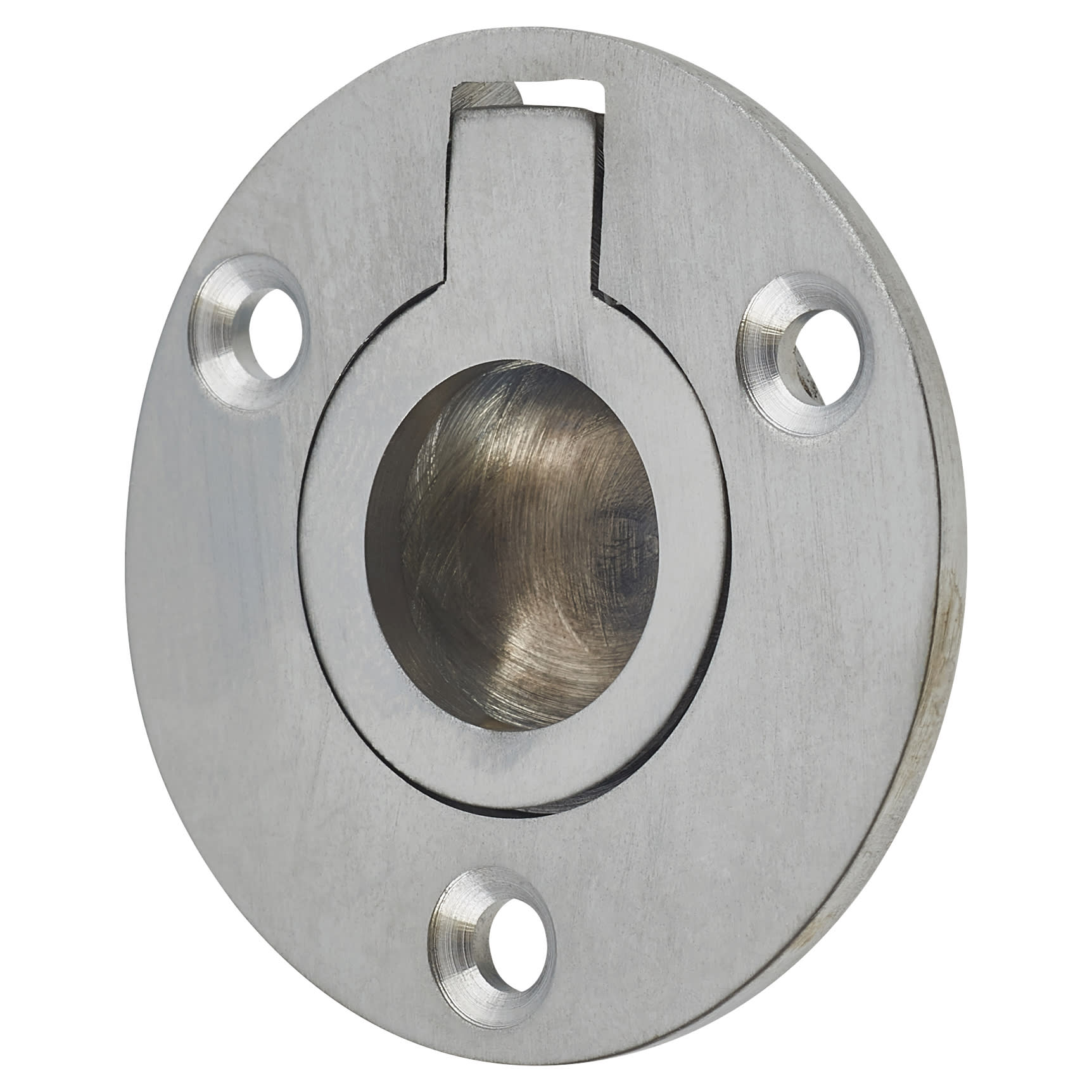 Altro Round Flush Ring Cabinet Pull Handle - 45mm Diameter - Satin ...