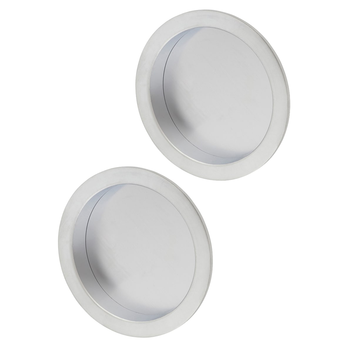 Eclisse Essentials Round 3 Piece Fire Rated Flush Handle Set - Satin Chrome | IronmongeryDirect ...