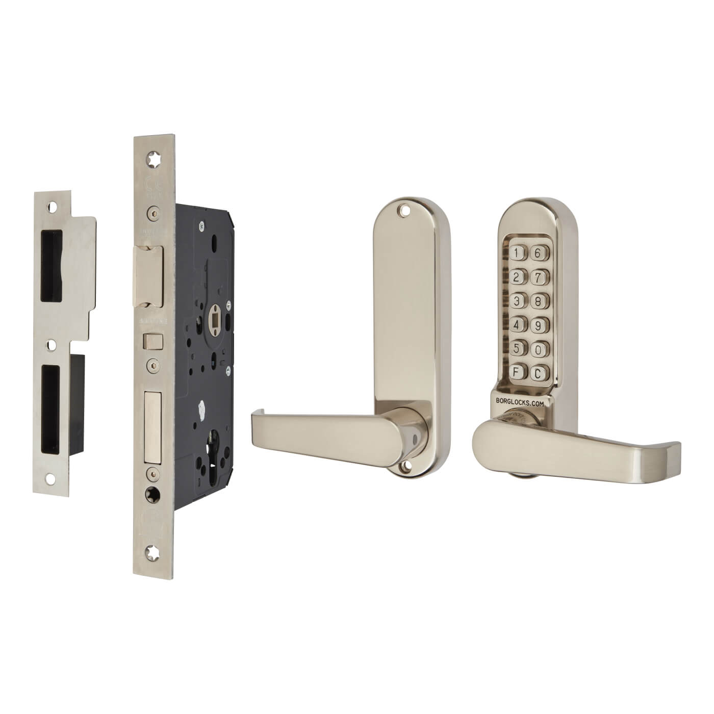 Borg BL5404 Code Operated Lock with Flat Bar Lever Handles with Lock ...