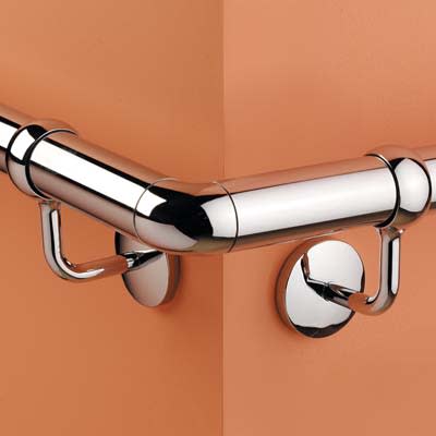 40mm Handrail System - 2.4m Tube - Polished Chrome | IronmongeryDirect ...