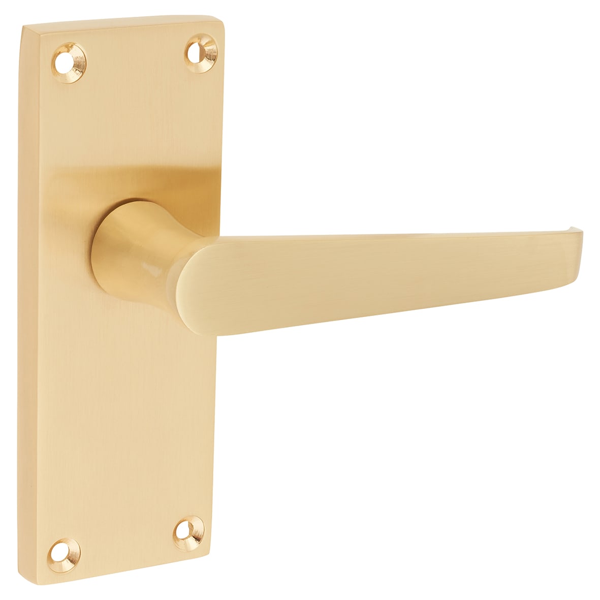 Touchpoint Budget Straight Latch Door Handle - Short Plate - Satin ...