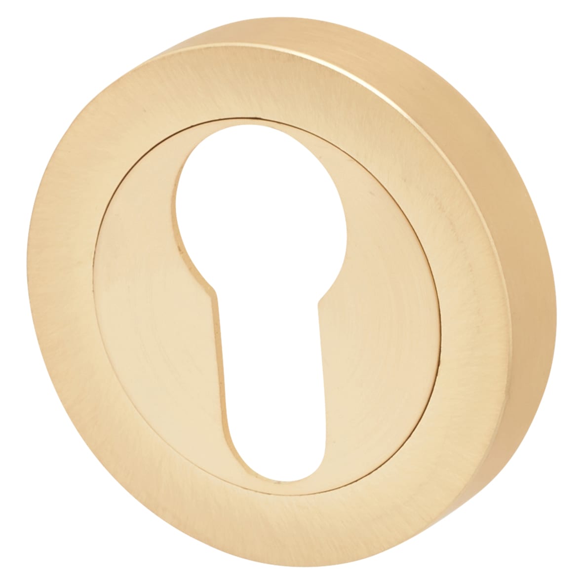 Jedo by Frelan Geo Door Handle on Rose - Satin Brass ...