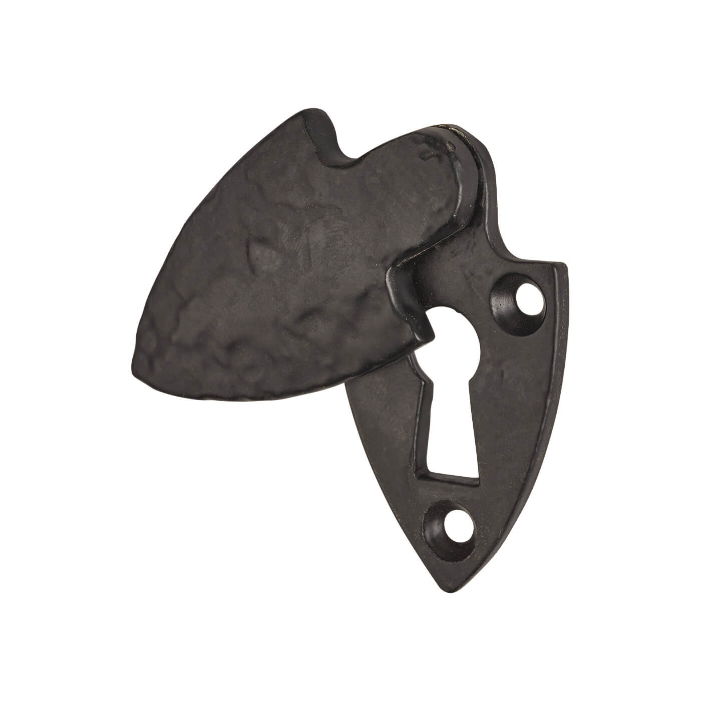 Olde Forge Shield Covered Escutcheon - Keyhole - Antique Black Iron ...