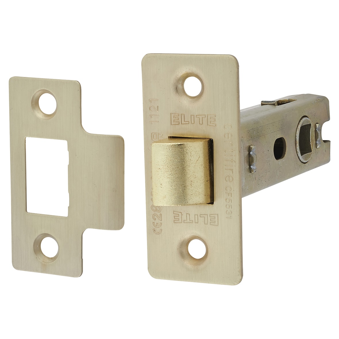 Altro Tubular Latch - 75mm Case - 57mm Backset - Square - Satin Brass ...